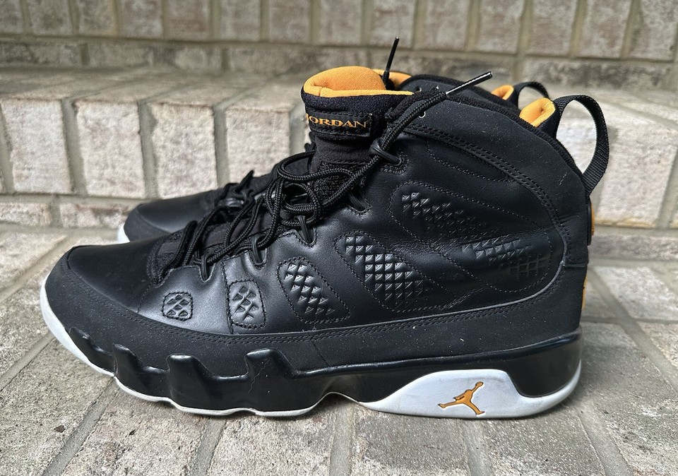 Nike Air Jordan Retro IX 9 Black Citrus 302370-004 Size 13 Steelers | eBay