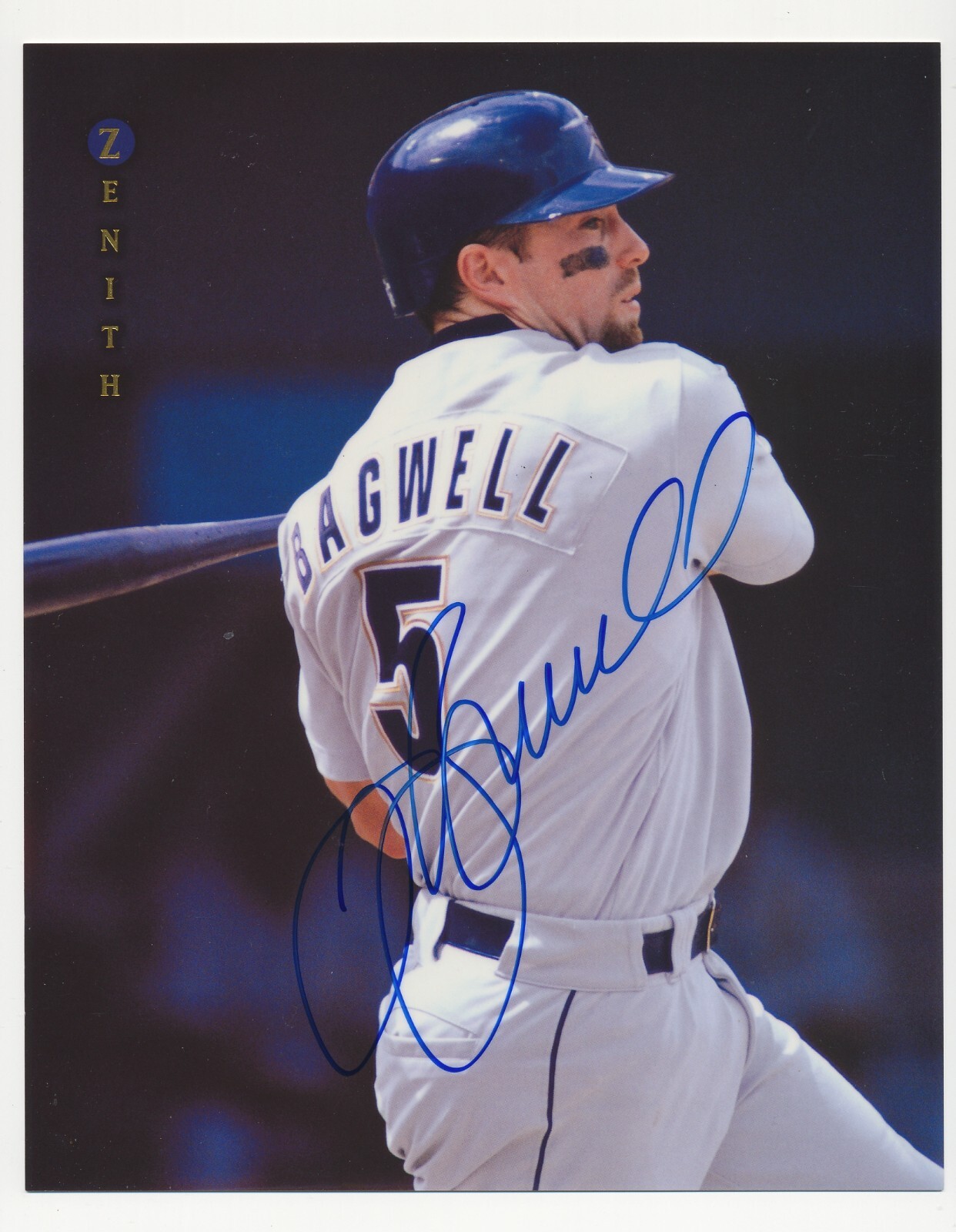JEFF BAGWELL - Signed/Autographed - 1997 Pinnacle Zenith 8x10 Photo ...