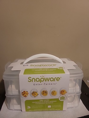Snapware 2-Layer Snap 'N Stack Food Storage with Egg Holder Trays BRAND ...