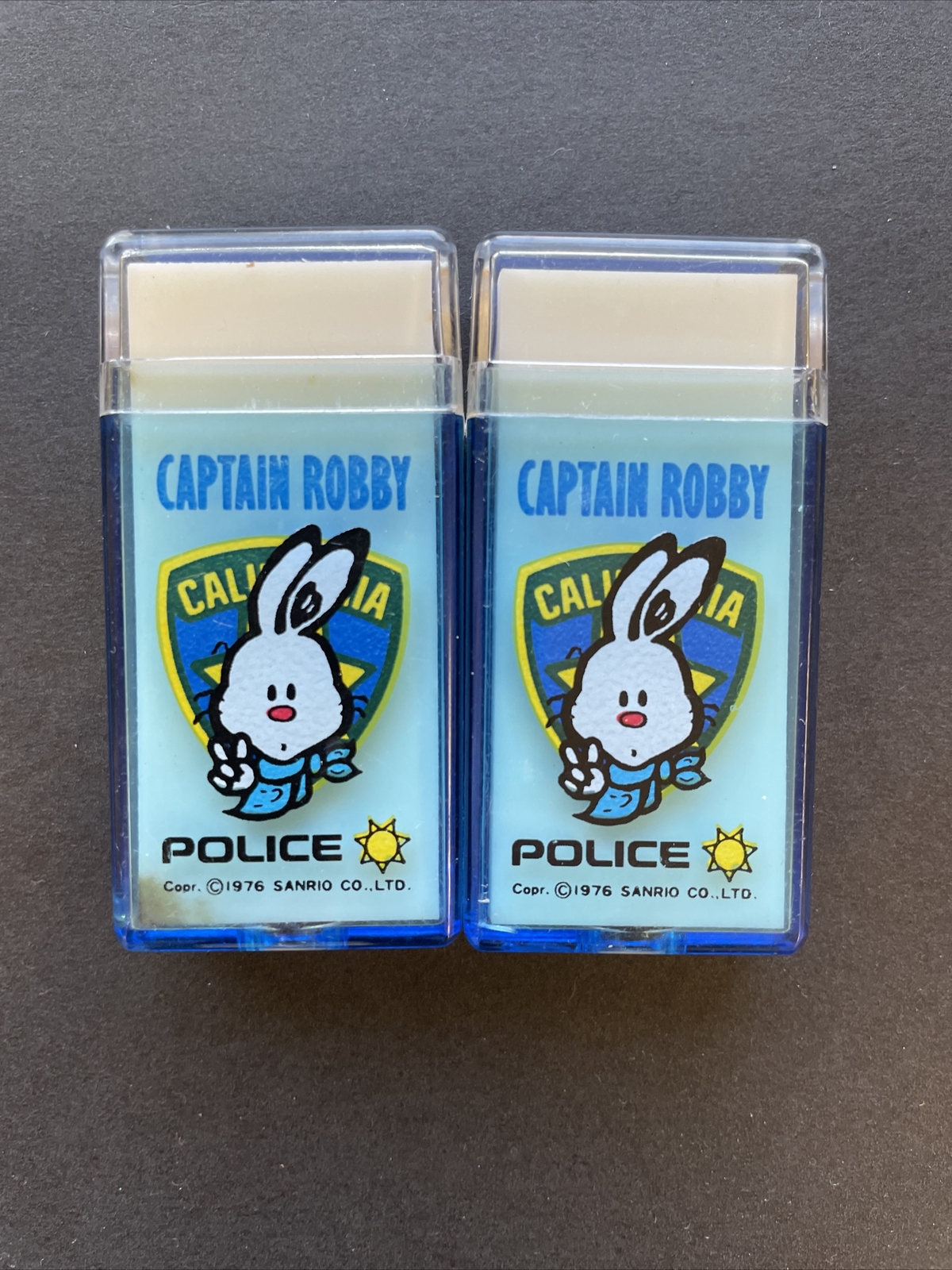Vintage Sanrio Robby Rabbit “Captain Robby” Eraser in case Rare ...