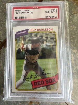 1980 Topps Rick Burleson Boston Red Sox #645 PSA 8 | eBay