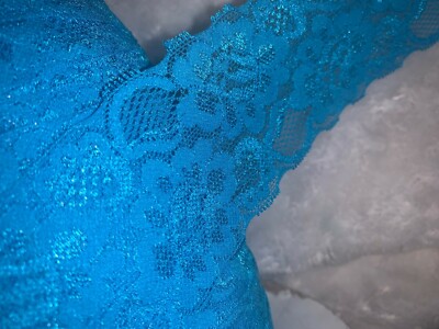 Lot 10 yards dark turquoise aqua STRETCH lingerie lace 2.25" wide | eBay