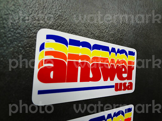2pc Vintage Answer Motocross sticker decal CR RM YZ KX 250 360 400 500 ...
