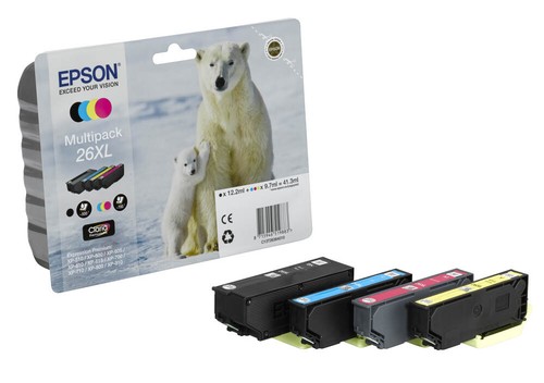 4 Original Epson Tintenpatronen T2636 XL Expression Premium XP 620 ...