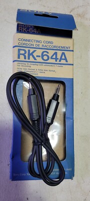 Vintage Sony Connection Cable Mini Plug Cable RK-64A | eBay