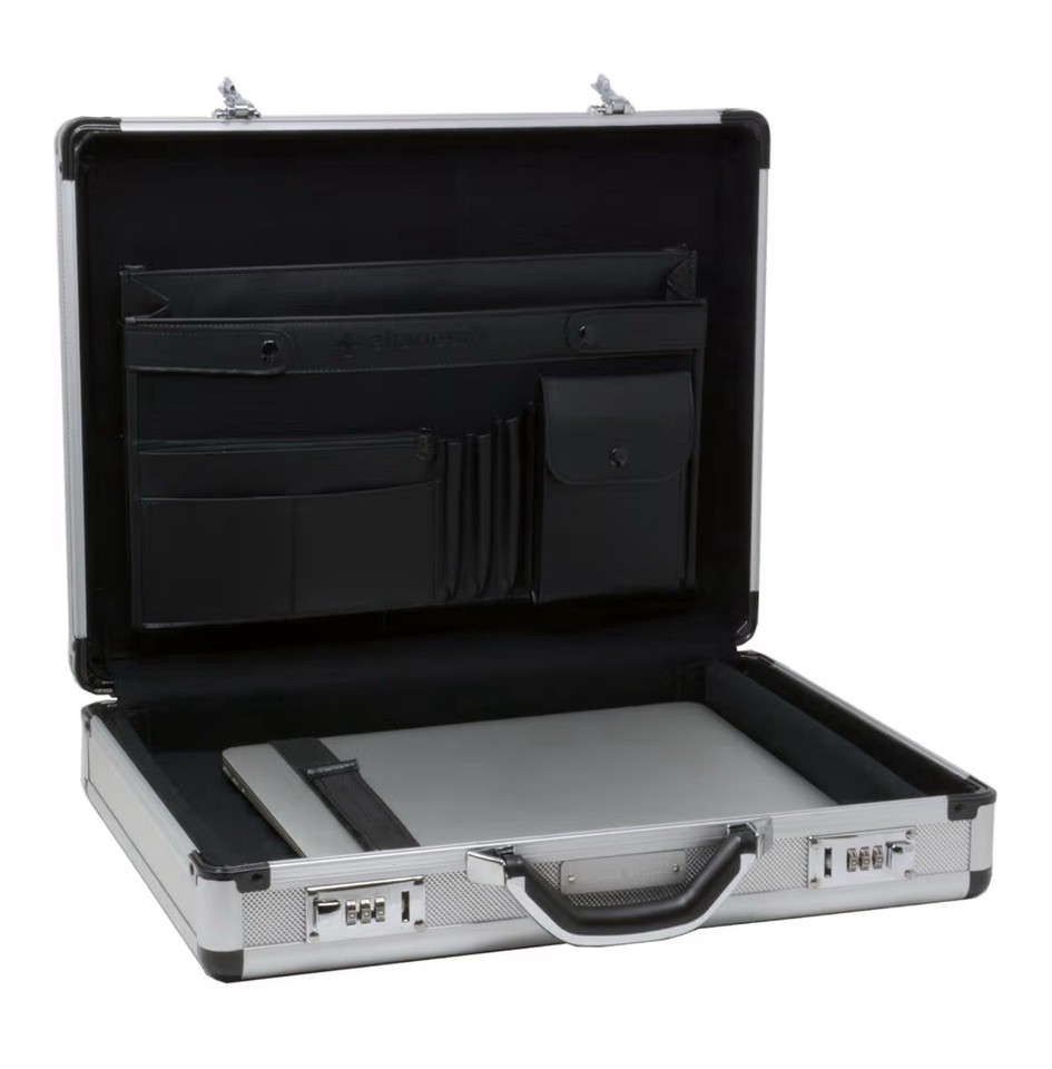 Executive Aluminum Briefcase Padded Laptop Briefcase For Men Hard Shell ...