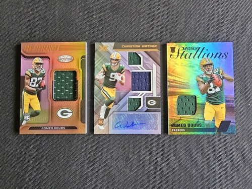 Packers Memorabilia Card Lot - Christian Watson Autograph / Romeo Doubs ...