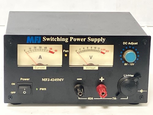 MFJ MFJ-4245MV Switching Power Supply 45A 15VDC Max, 120/240VAC Supply ...