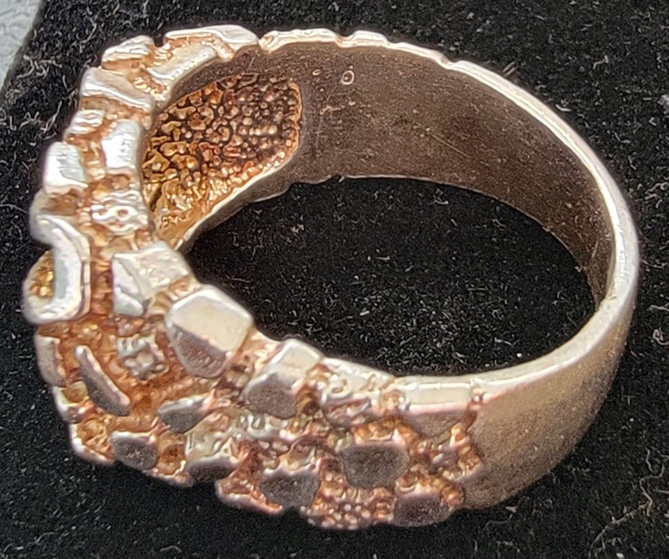 8.5 Grams 925 Sterling Silver Scrap Junk Mens Nugget Ring | eBay