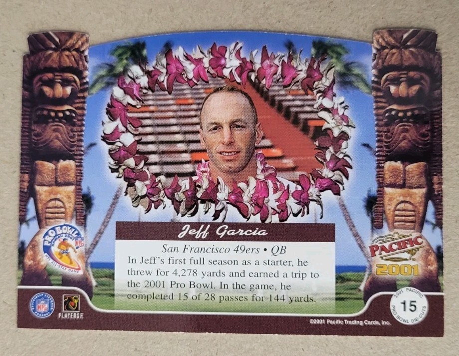 2001 Pacific #15 Jeff Garcia Pro Bowl Die Cut | eBay