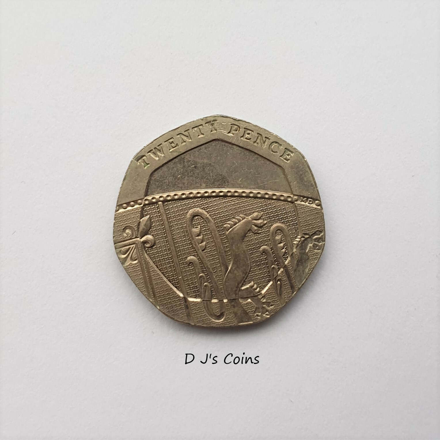 Genuine Rare Undated 20p Mule No Date Coin. Good Circulated Grade ...
