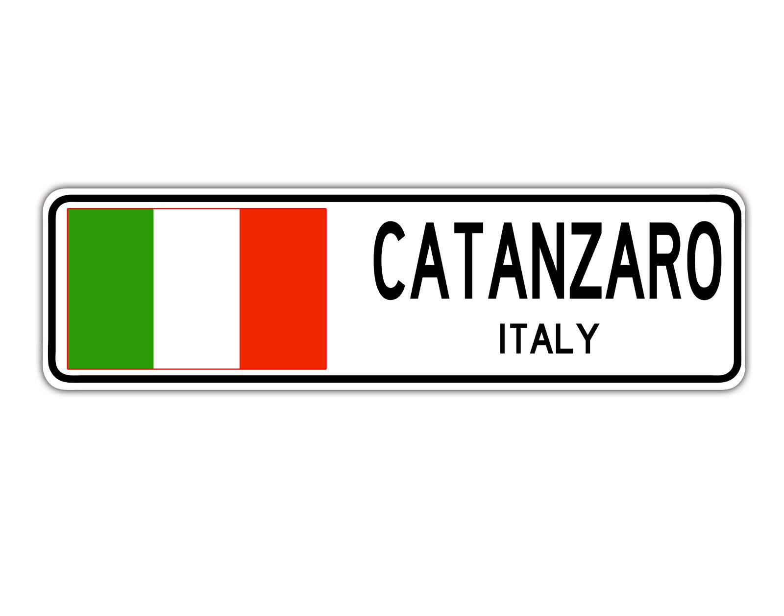Catanzaro Italy Street Italian Flag City Country Wall Gift Aluminum ...