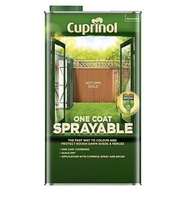 CUPRINOL SPRAY FENCE TREATMENT AUTUMN GOLD 5L | eBay UK