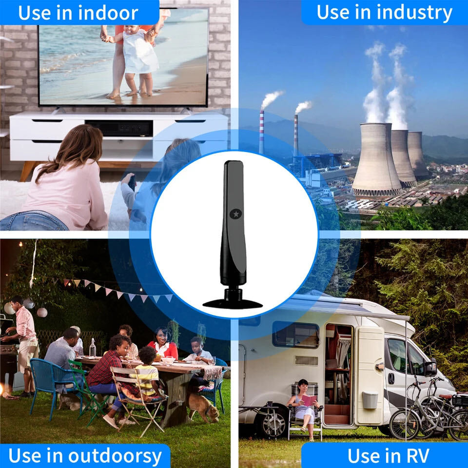 4K Rewave Antena, TV Antenna, Suction Cup TV Antenna Plug Play 3m Cable ...