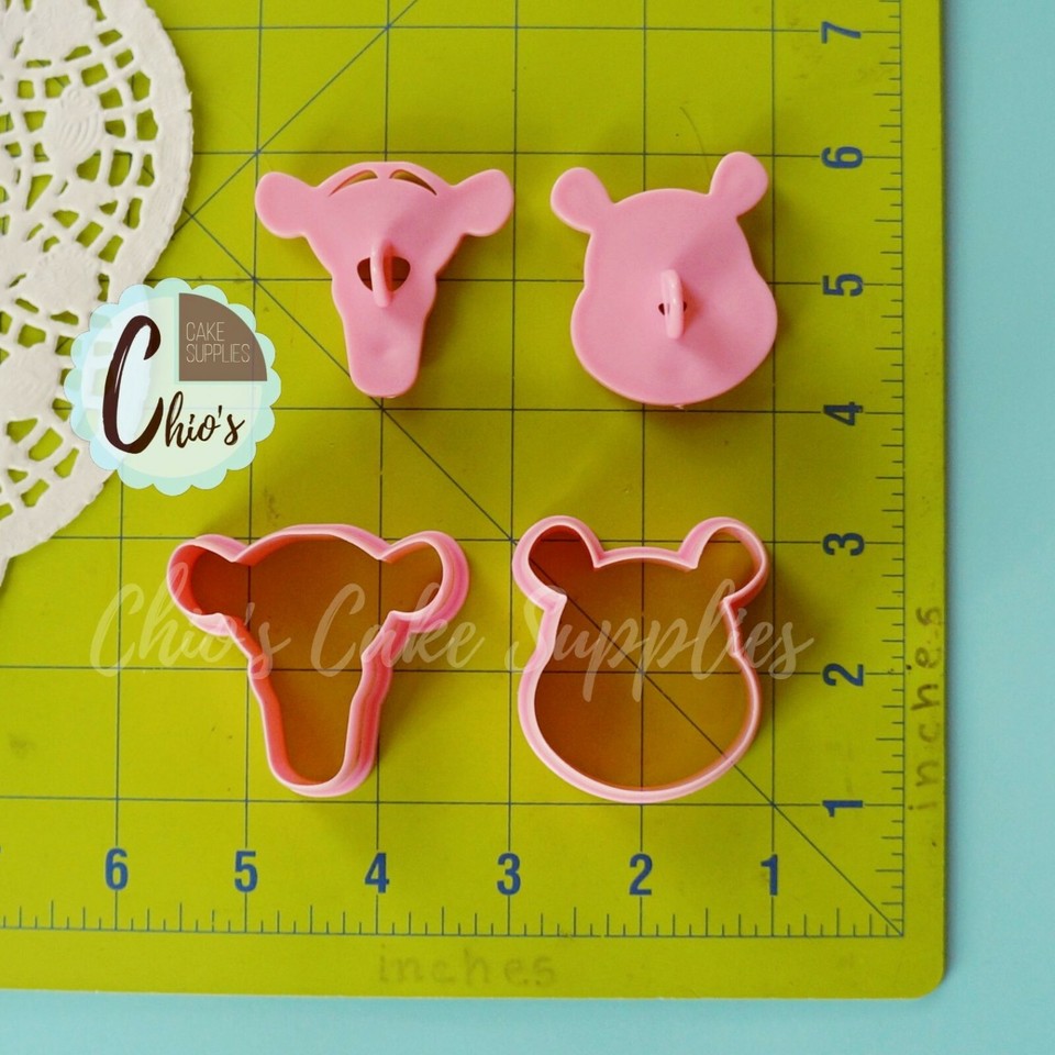 Pooh & Tigger cookie cutters with stamp 4 pcs. set | eBay