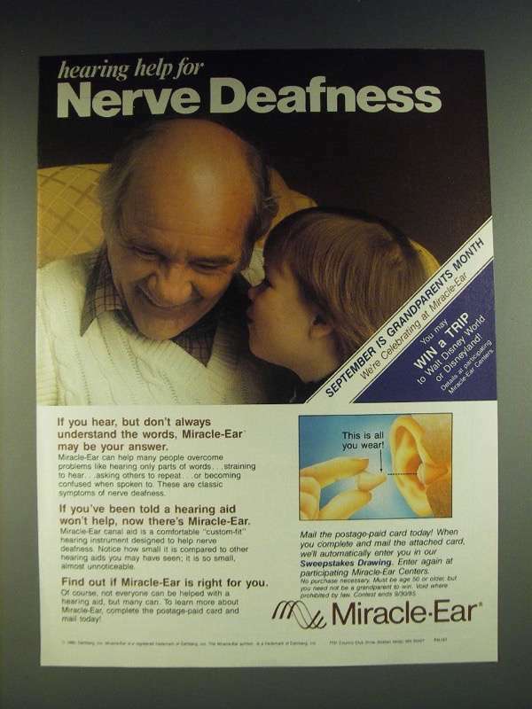 1985 Miracle-Ear Hearing Aid Ad - Hearing Help | eBay