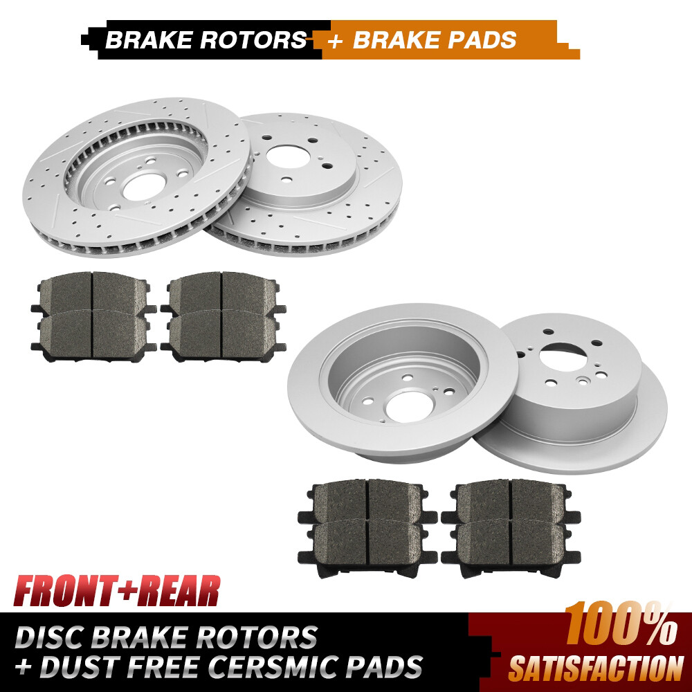 Front Rear Brake Rotors + Ceramic Pads For 2004 - 2009 Lexus RX330 ...