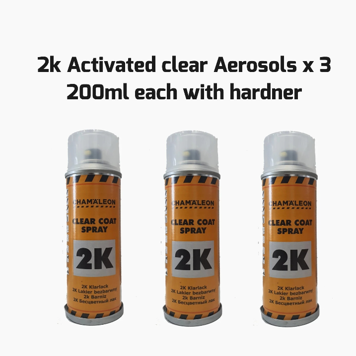 Automotive 2k HIGH GLOSS CLEAR AEROSOL TOUCH UP Spray CAN 200ML 2 PART ...