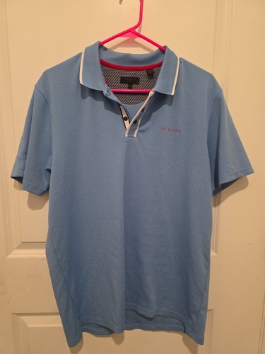 Ted Baker Golf - Mens Size 4 - Placement Trim Fit Cotton Golf Polo ...