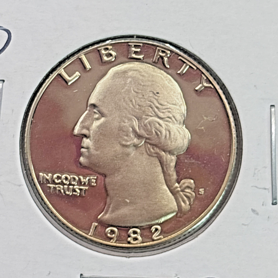 1982-S Washington Quarter PROOF BU (Brilliant Uncirculated) San ...
