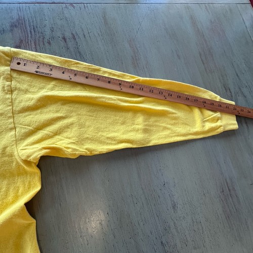 Vintage Chaps Ralph Lauren Spellout L Yellow Blue Ringer Tee Long ...