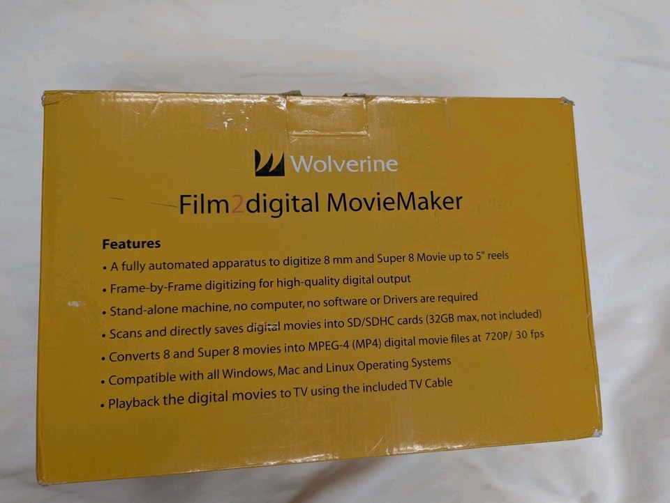 Wolverine Film2digital MovieMaker 8mm / Super 8 Film Digitizer | eBay
