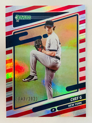2022 Donruss GERRIT COLE 'CHEF G' Variation Red Stripe Parallel #'d ...