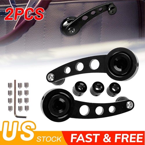 New Black CNC Billet Aluminum Window Crank Handle Winders Car Truck ...
