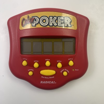 Vintage 1999 Radica Color Poker Handheld Electronic LCD Game 90s Red | eBay