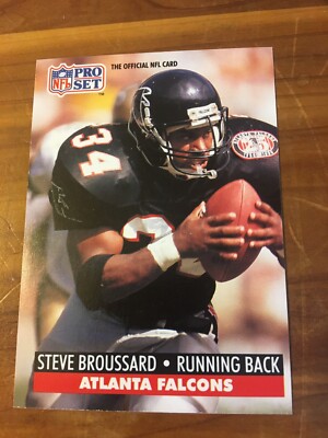 Steve Broussard Atlanta Falcons NFL Pro Set 1991 Card #91 | eBay