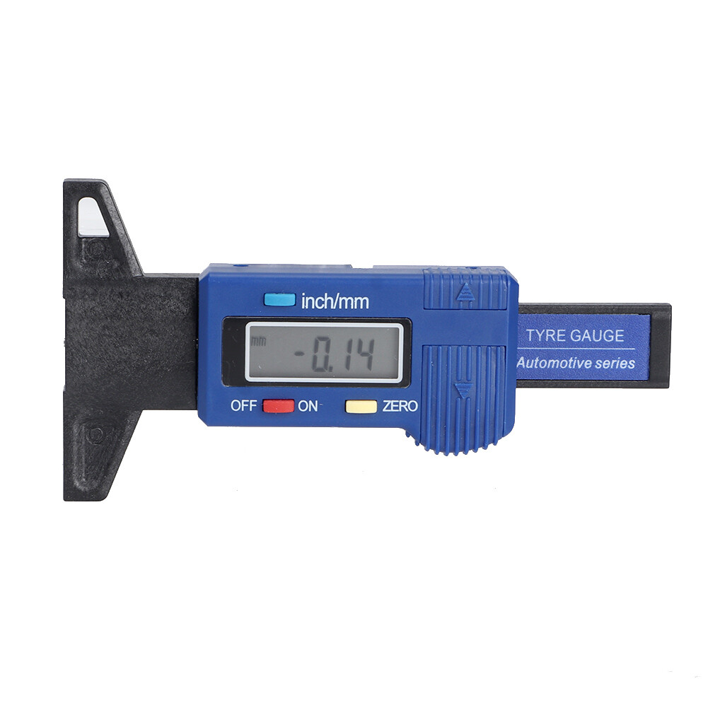 Blue Wheel Thread Depth Gauge 0~25.4mm/1in Car Tyre Thread Depth Meter ...