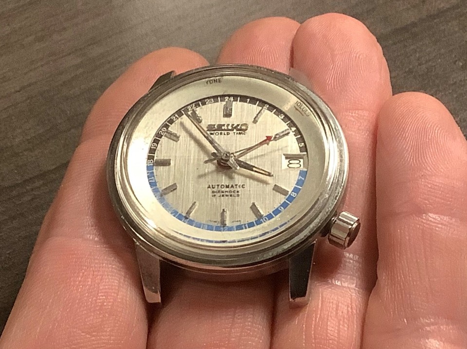 1964 SEIKO World Time AUTOMATIC Mens WATCH 6217-7000 Tokyo Olympic ...
