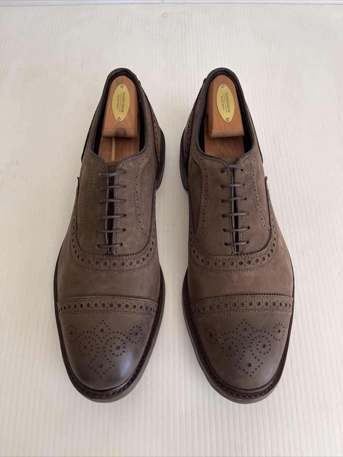Allen Edmonds Strandmok Cap-Toe Oxford Dainite Rubber Sole- Brown - 11. ...
