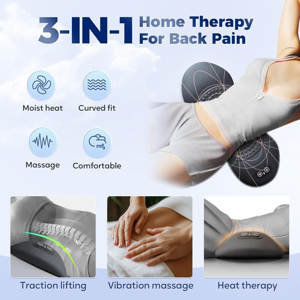 My Soothe Lab 3 in 1 Back Massager,Smooth Spine Back Massager for ...