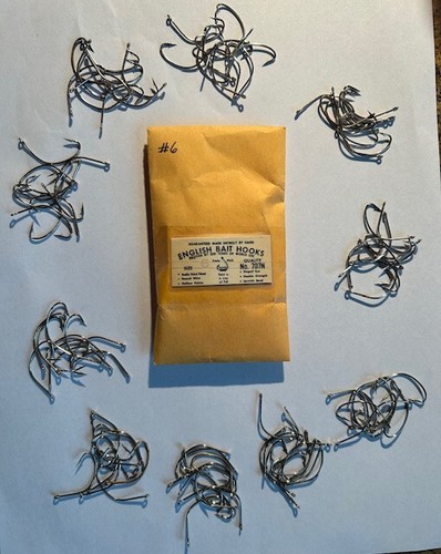 100 Vintage Size 6 Herter’s 707N English Bait Hooks | eBay