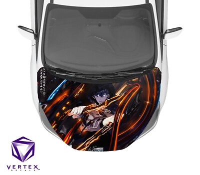 Solo Leveling Anime Hood Wrap Weatherproof Vinyl Decal 50"X60" 1-YR ...
