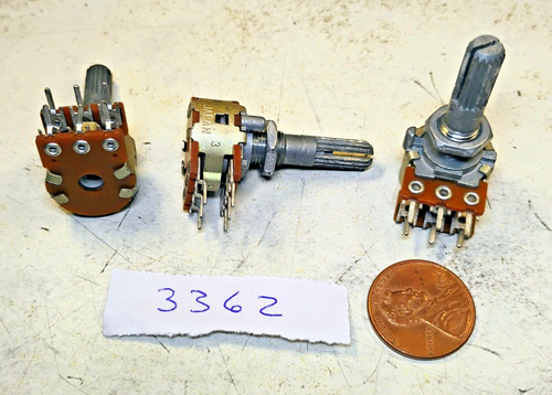 New! Lot of (3) Alps 20KAX2 Dual 20K Audio Taper Pot - Metric Mtg. | eBay