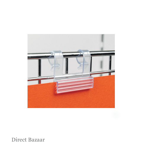 10 x Wire Basket Sign Holder, Co-extruded clear PVC Supergrip with ...