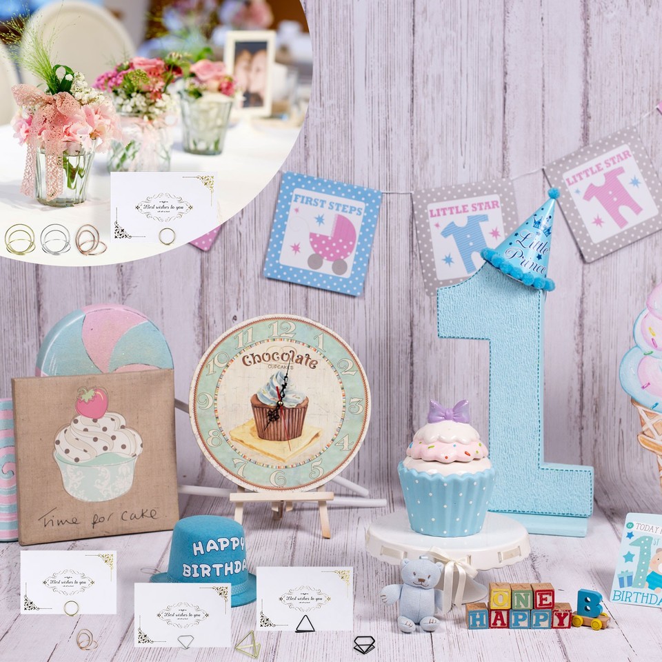 16 Pcs Mini Place Card Holders, Round Table Number Holders (1x1.2 ...