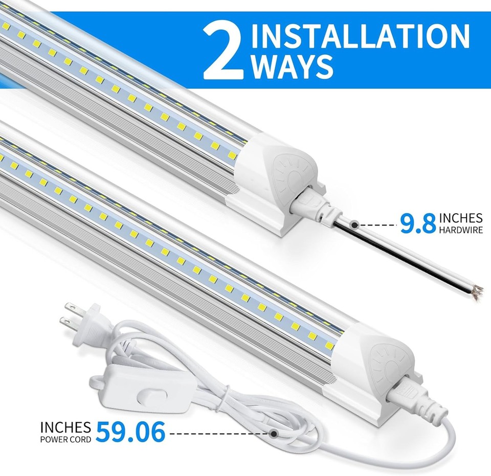 T8 20W 2FT LED Tube Lights Garage Utility Cabinet LED Shop Light ...