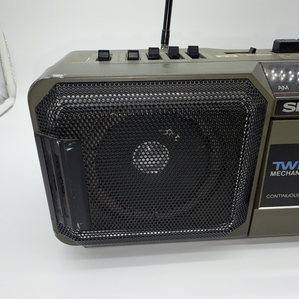 Vintage 80s SHARP WQ-T282(GR) Stereo Twin Tape Boombox tested working ...