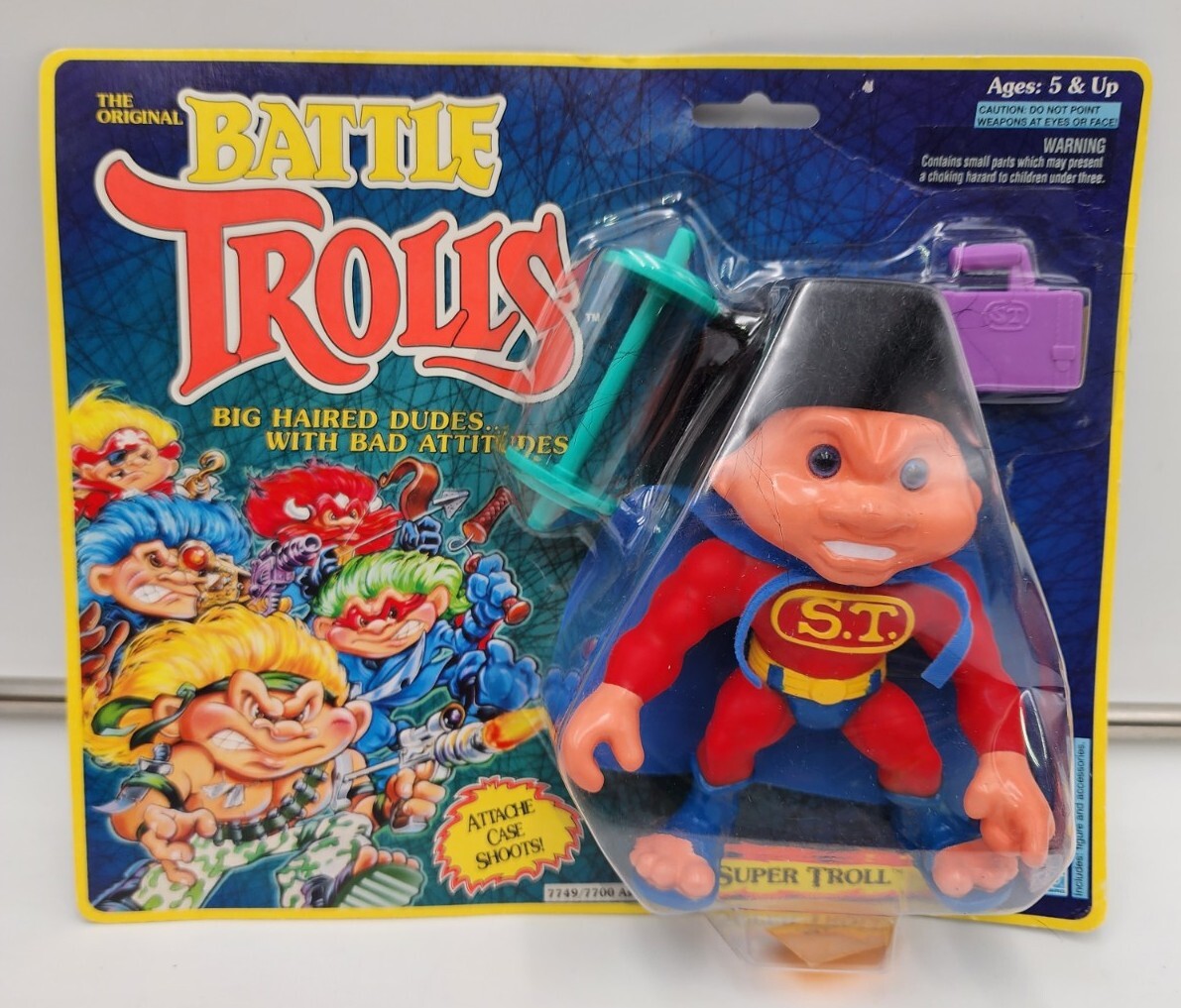 Super Troll Vintage Battle Trolls Action Figure New Sealed 1992 Hasbro ...