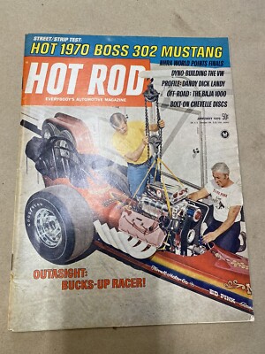 Hot Rod Magazine January 1970 - Dick Landy - 1970 Boss 302 Mustang ...