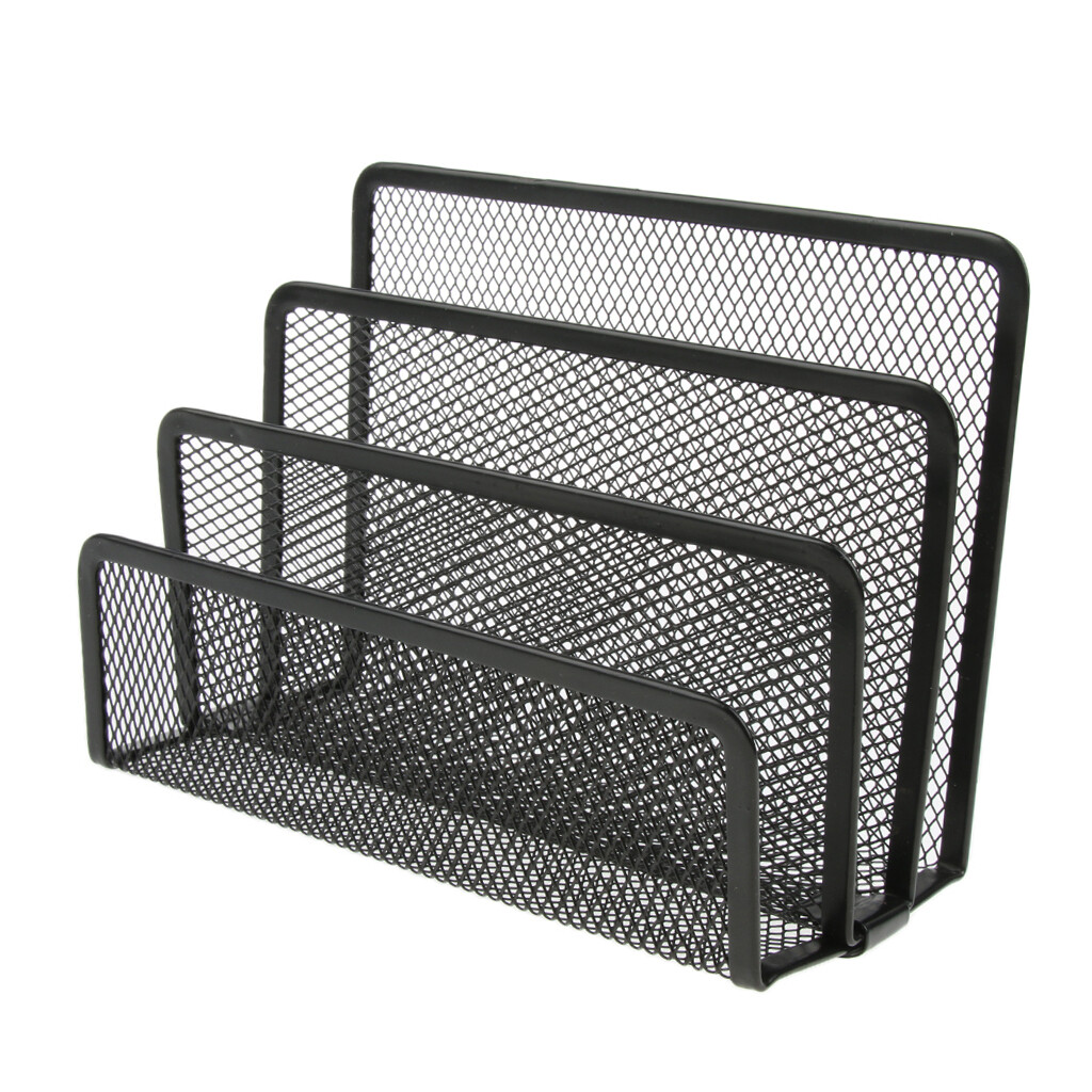 Metall Mesh Desktop Mail Organizer aufrechten Brief Bill Sorter Compact ...