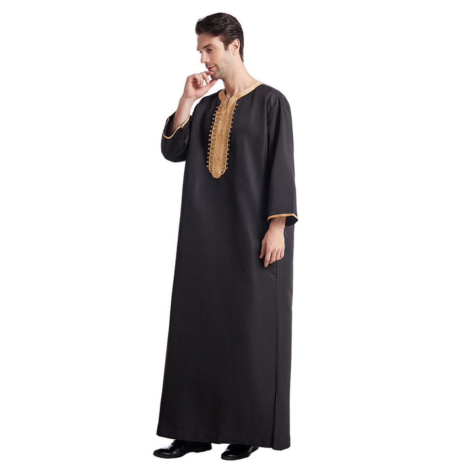 Mens Saudi Arab Muslim Robe Long Thobe Jubba Dishdasha Thawb Thoub ...