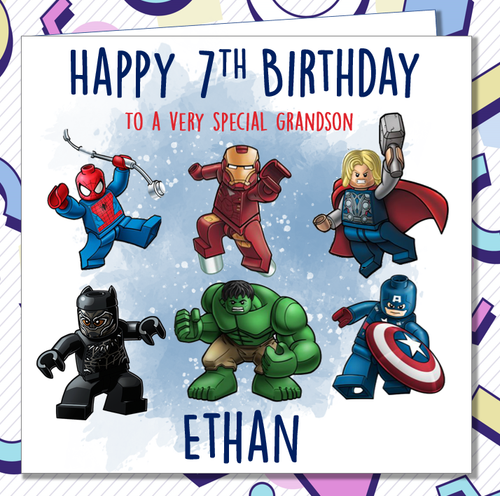 Personalised Marvel Avengers Birthday Card Endgame Son Grandson Nephew ...