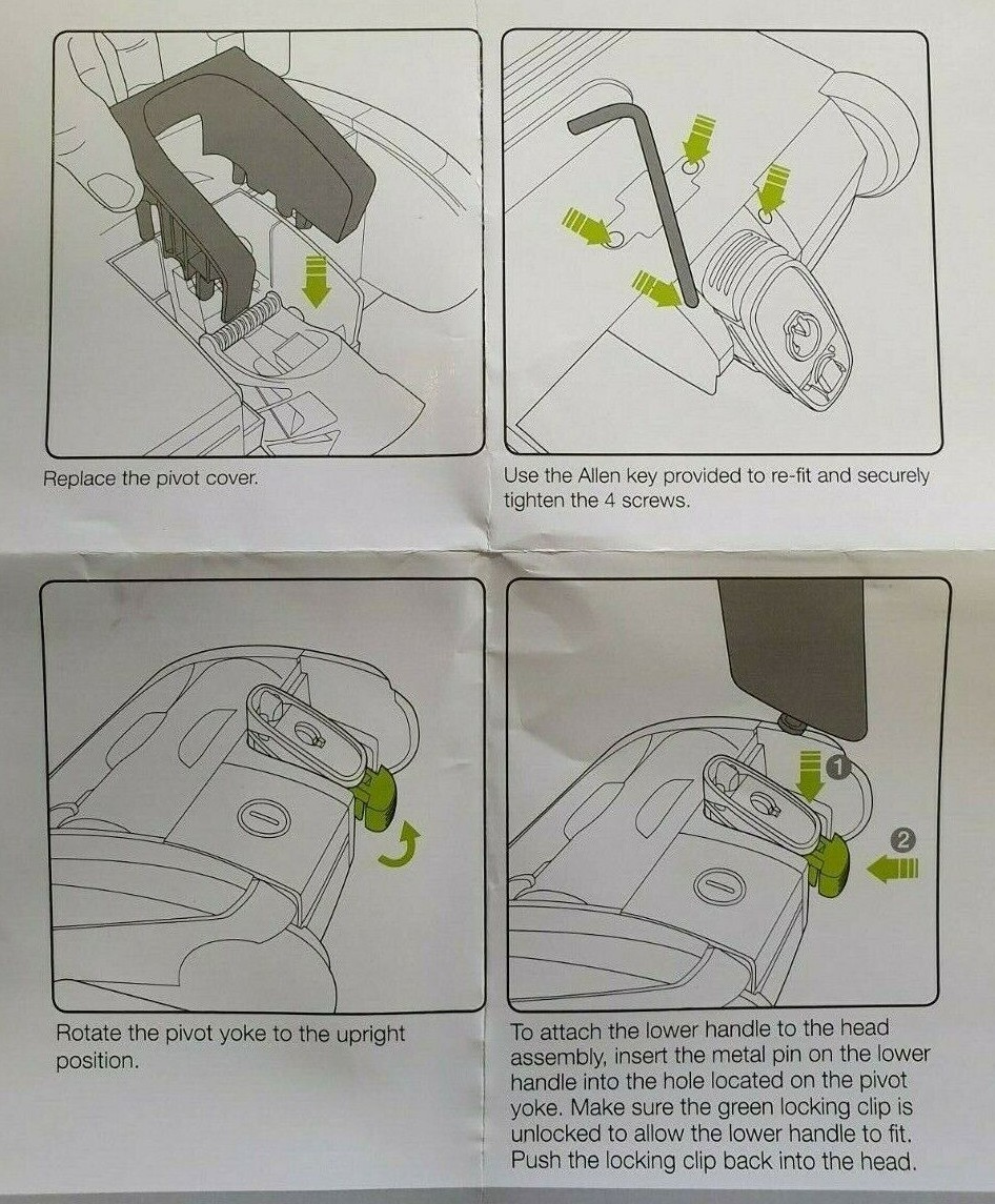 Gtech AirRam AR30 K9 MK2 Pivot Yoke Repair (handle stuck in parked ...