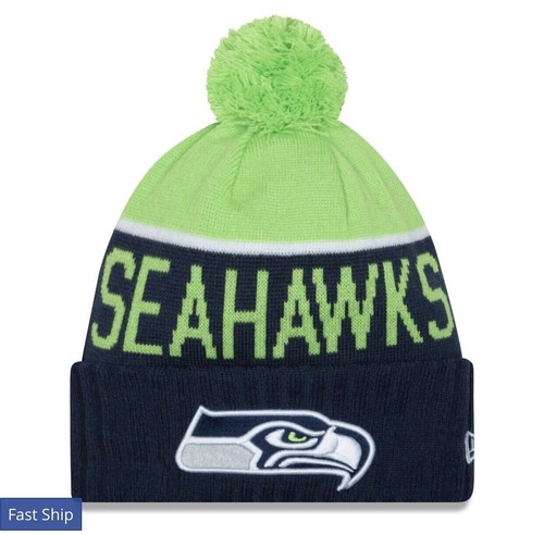 NEW Authentic Seattle Seahawks On Field Knit Beanie Cap Hat NFL New Era ...