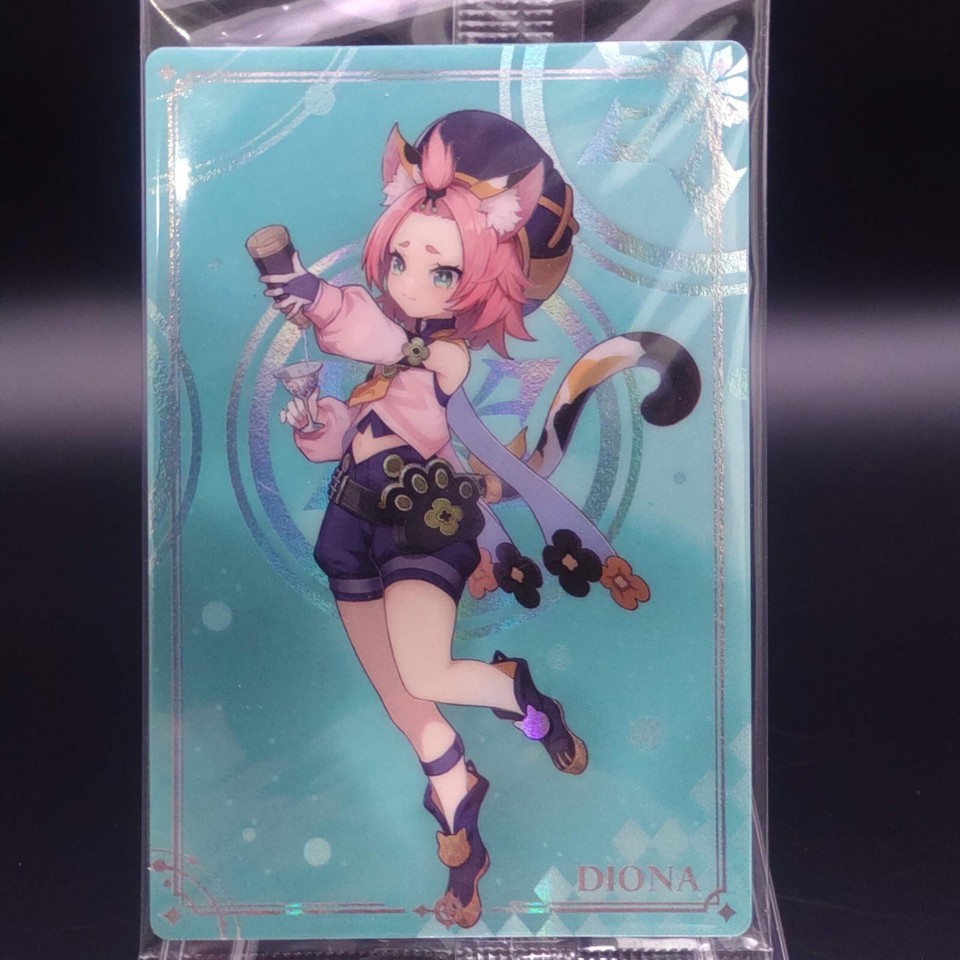 Diona Bandai Genshin Impact Wafer Cards Foil miHoYo Japanese Unopened N ...
