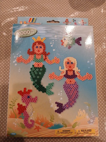 HAMA BEADS MERMAID 2,000 MIDI BEADS HANGING BOX MULTI-COLOUR SEAHORSE ...
